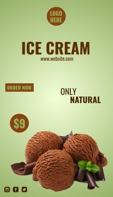 Ice Cream Business Card Template | PosterMyWall
