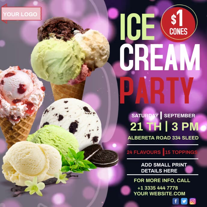 ICE CREAM BUSINESS FLYER Template | PosterMyWall