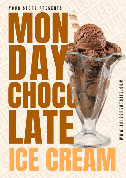 Ice Cream Chocolate Mondy Promo ads Template | PosterMyWall