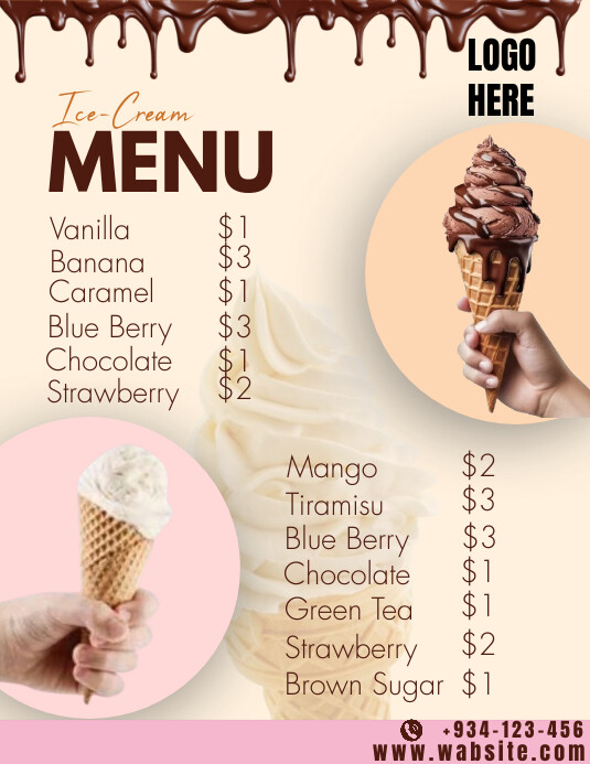 Ice Cream Cone Cards Templates