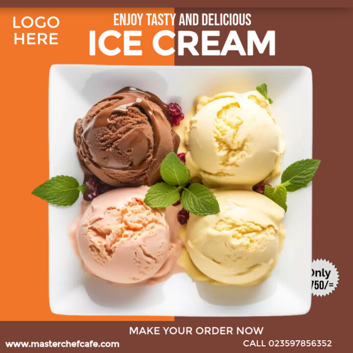 ice cream day ad Template | PosterMyWall