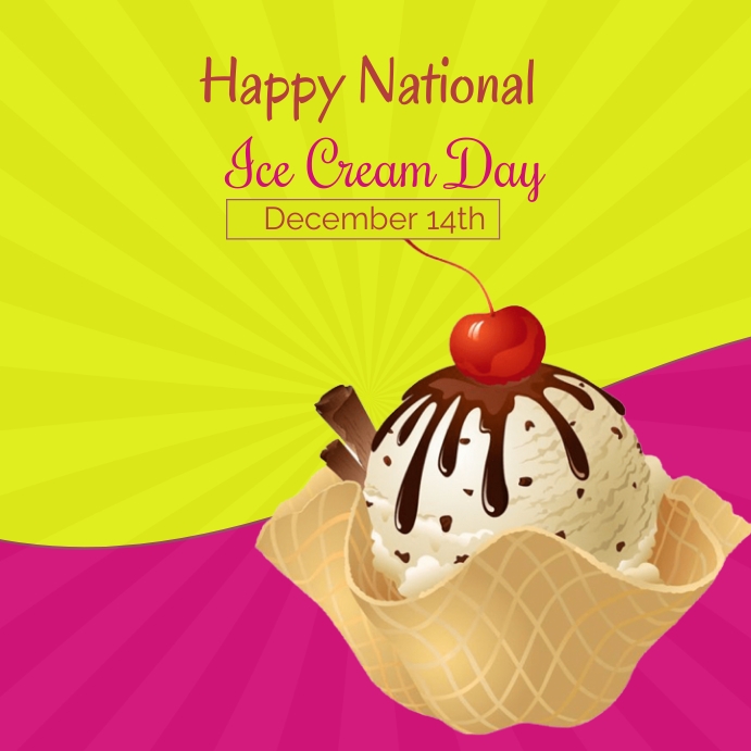 ice cream day Template | PosterMyWall