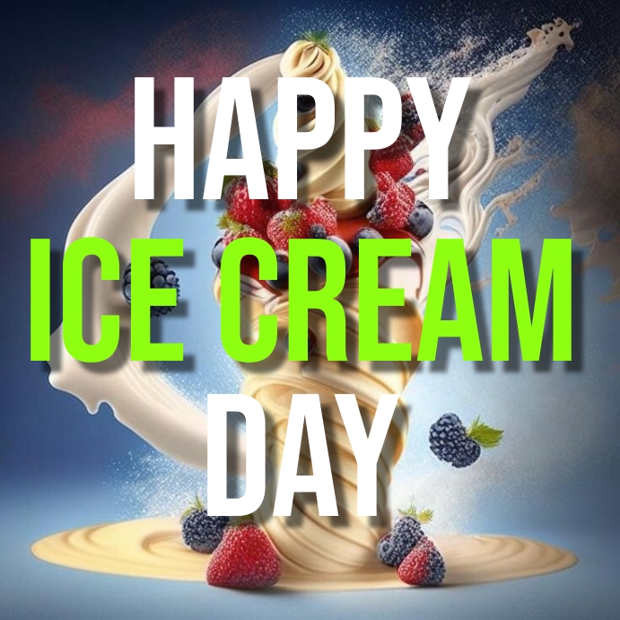 ice cream day Template | PosterMyWall
