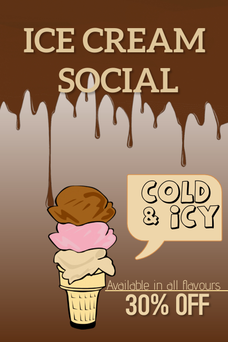 ice cream day Template | PosterMyWall