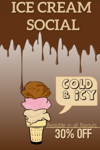 Ice cream poster Template | PosterMyWall