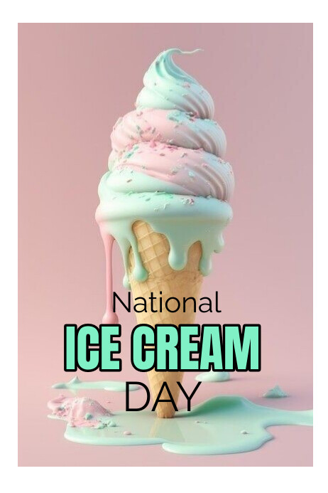 ice cream day template | PosterMyWall