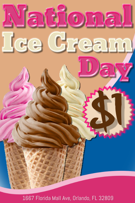 Ice Cream Deals Poster Template | PosterMyWall