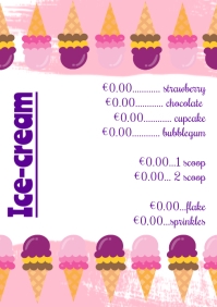 Ice Cream A4 Template | PosterMyWall