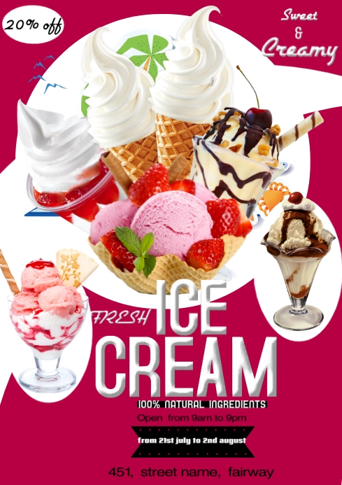 ice cream design template | PosterMyWall