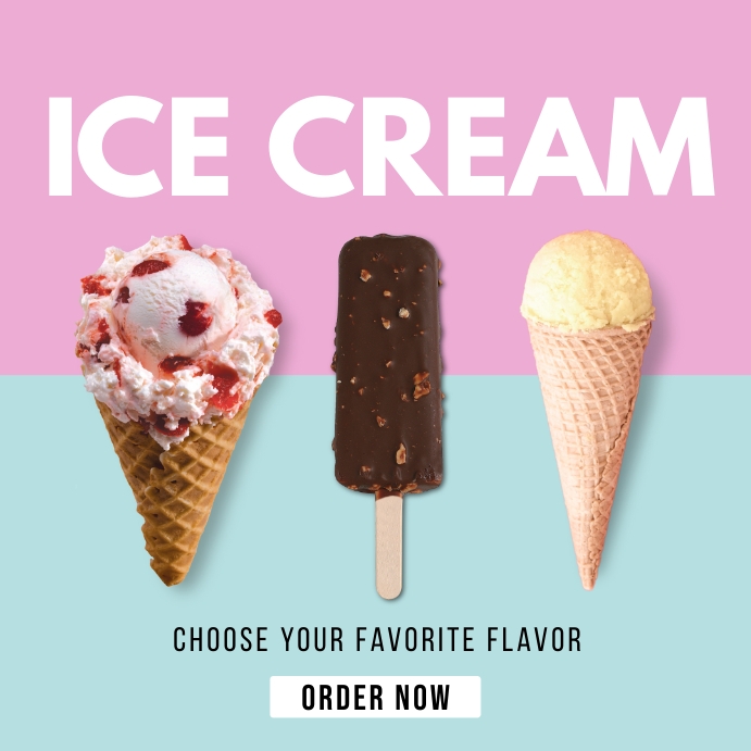 ICE CREAM Template | PosterMyWall