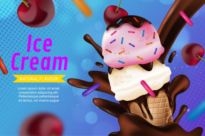 ICE CREAM Template | PosterMyWall