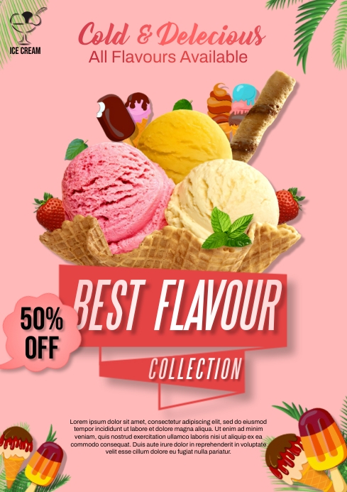 Ice Cream Template | PosterMyWall
