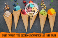 ICE CREAM SHOP AD MENU Template | PosterMyWall