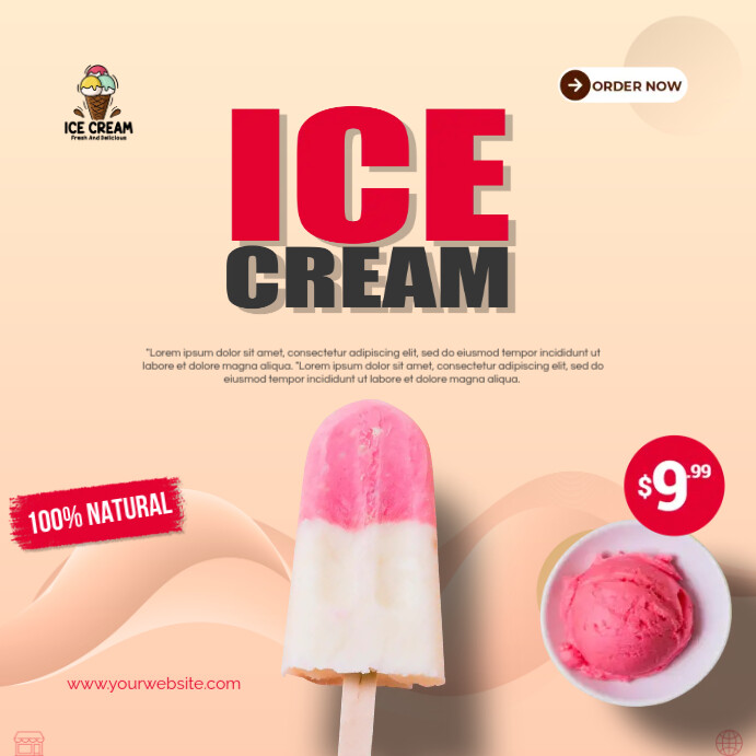 Ice Cream Template | PosterMyWall