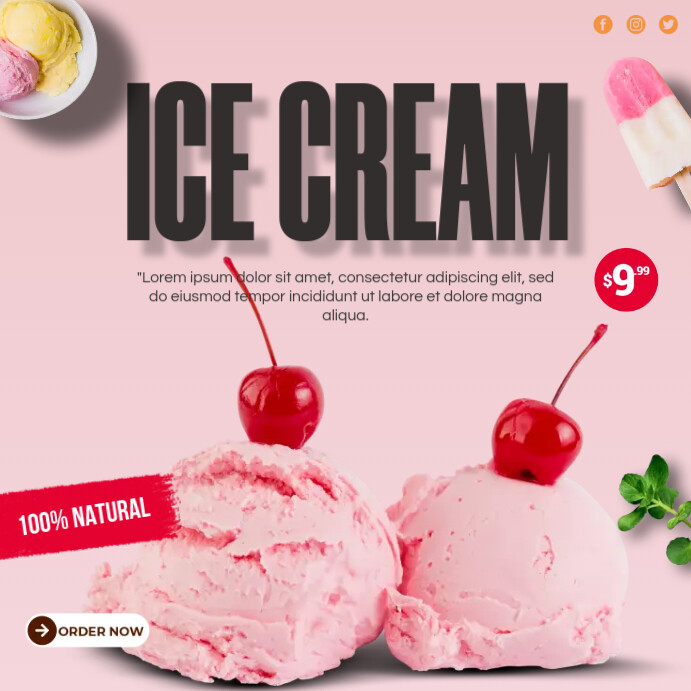 Ice Cream Template | PosterMyWall