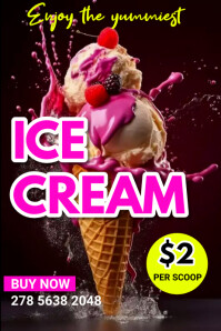 Ice Cream, ice cream posters, summer Template | PosterMyWall