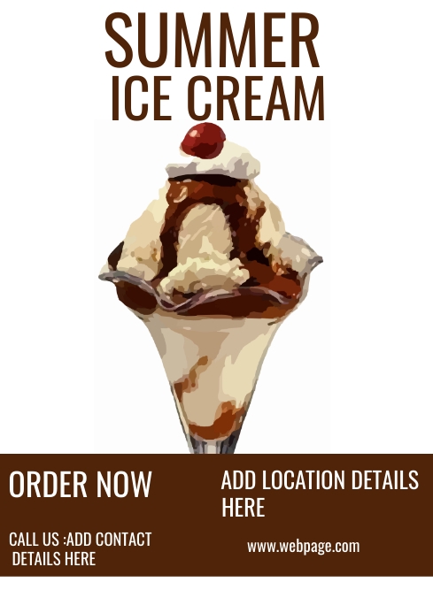 ice cream Template | PosterMyWall
