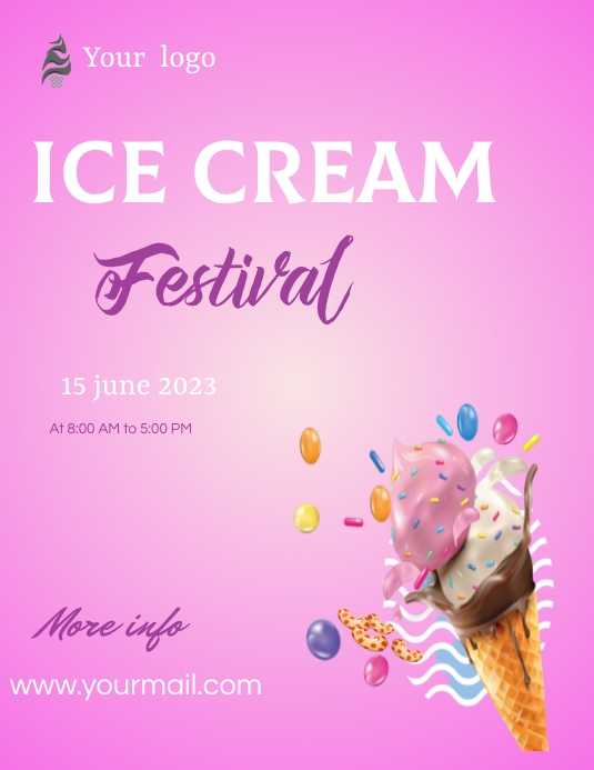 Ice cream festival, ice cream template | PosterMyWall