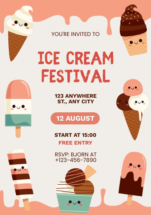 Copy of Ice Cream Festival A4 | PosterMyWall