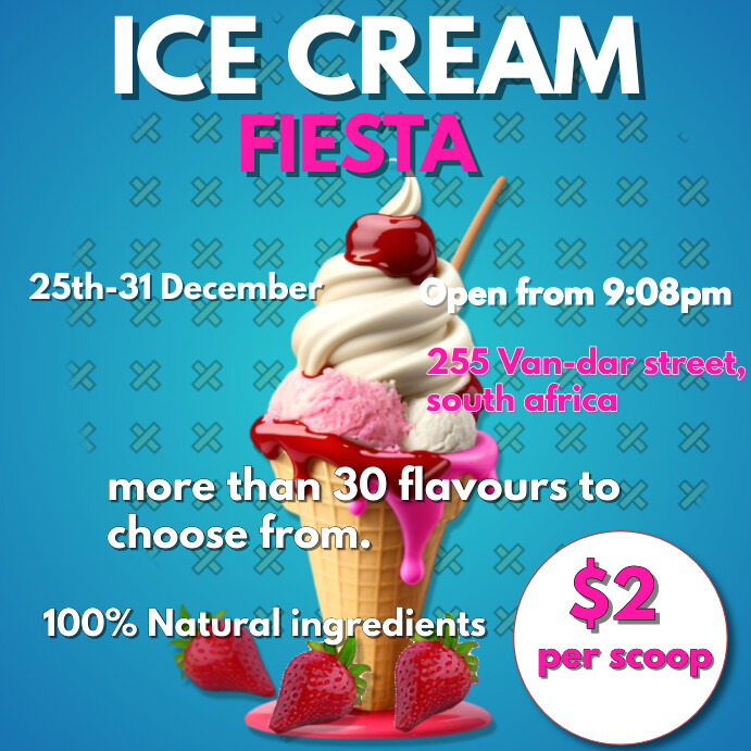 Modèle Ice cream fiesta | PosterMyWall