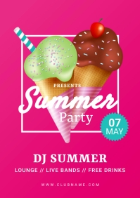 ICE CREAM PARTY TEMPLATE | PosterMyWall