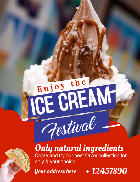 Ice Cream flyer Template | PosterMyWall
