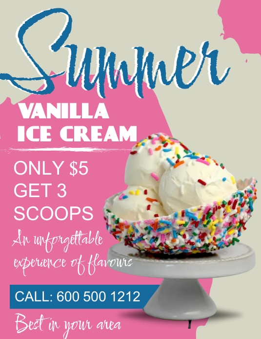 Ice Cream Flyer Template | PosterMyWall