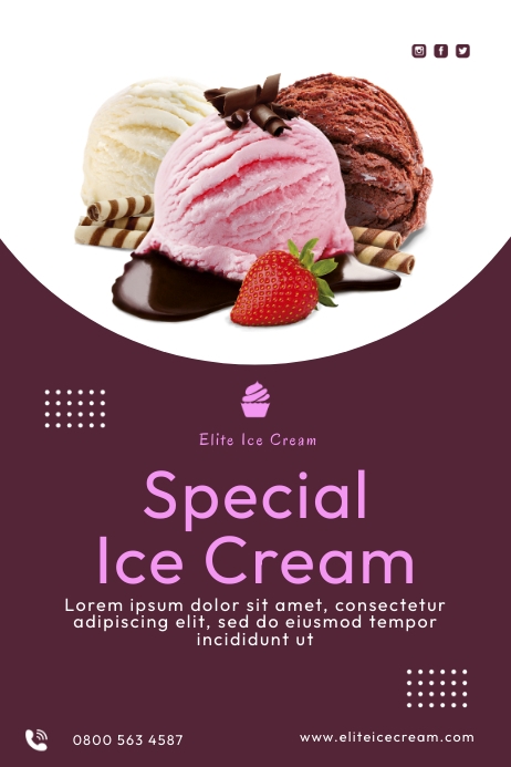 Ice cream flyer Template | PosterMyWall