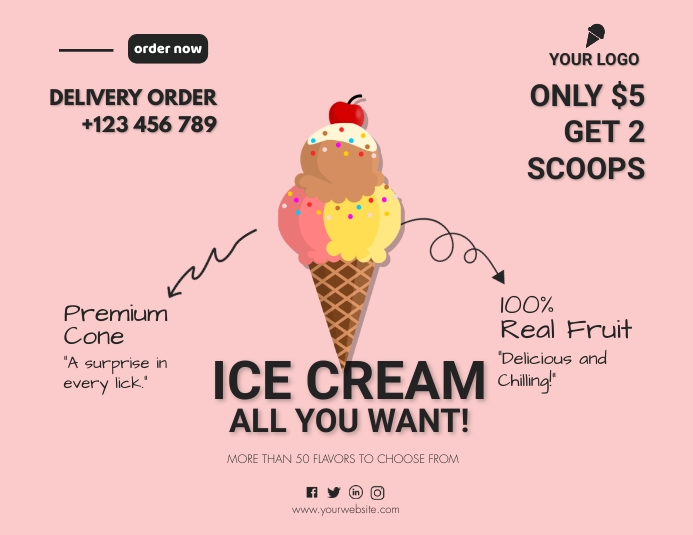 Ice Cream Flyer Template | PosterMyWall