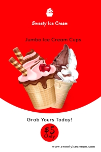 Ice cream flyer Template | PosterMyWall
