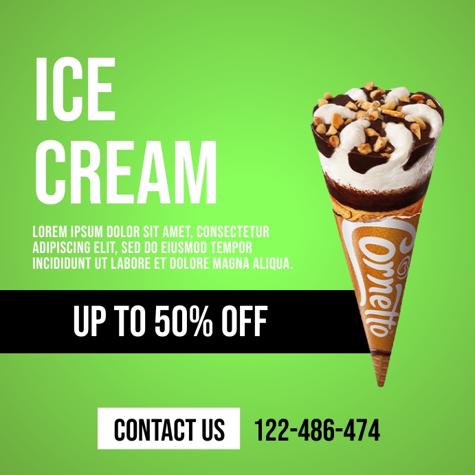 Ice cream flyer Template | PosterMyWall