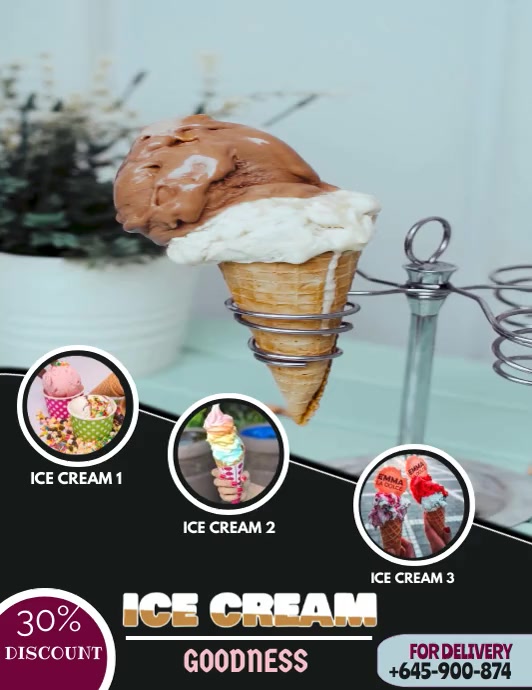 Ice cream flyer template | PosterMyWall