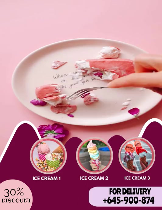 Ice cream flyer template | PosterMyWall