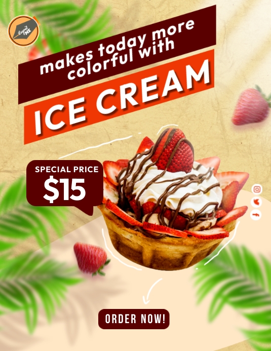 Ice Cream Flyers Template | PosterMyWall