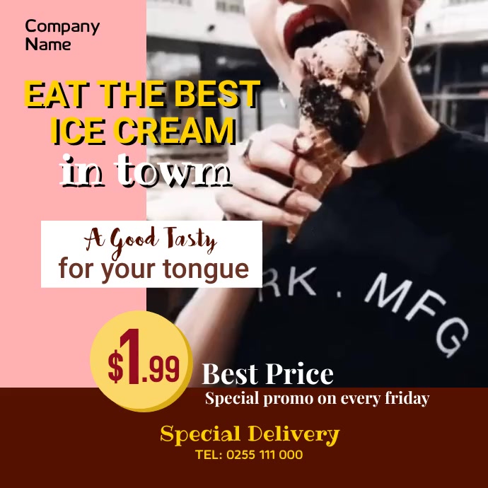 Ice cream instagram 1 Template | PosterMyWall