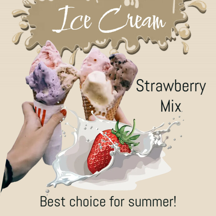 Ice Cream Instagram Template | PosterMyWall