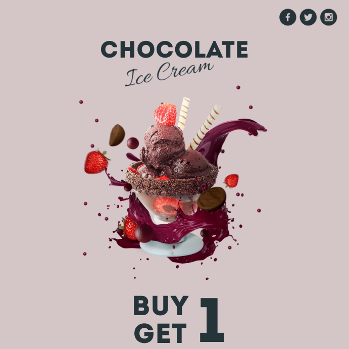 Ice Cream Instagram Template | PosterMyWall