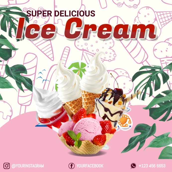 Ice Cream Instagram Template | PosterMyWall