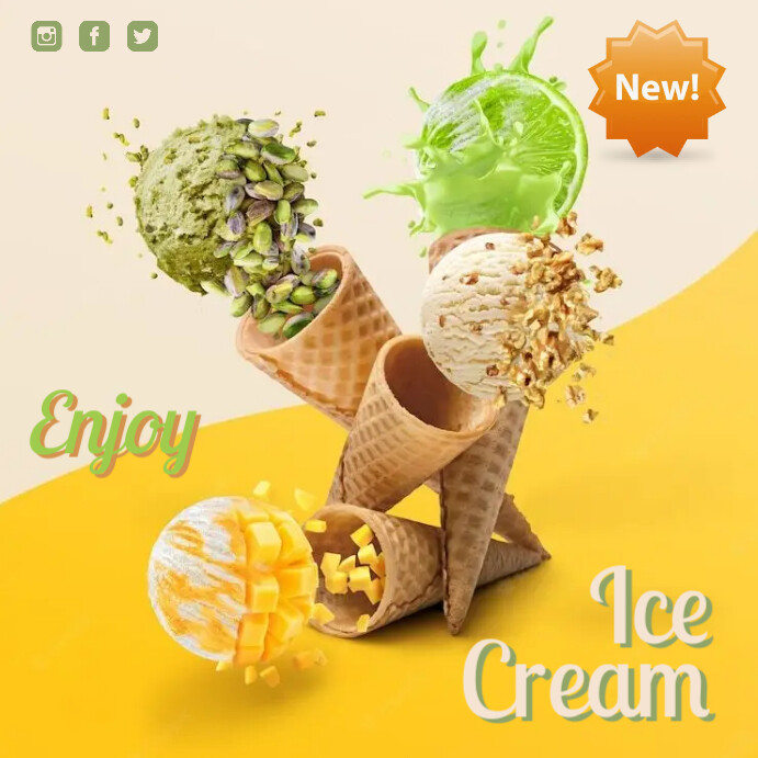 Ice Cream Instagram Template | PosterMyWall