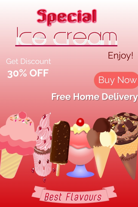 ice cream instagram post design Template | PosterMyWall