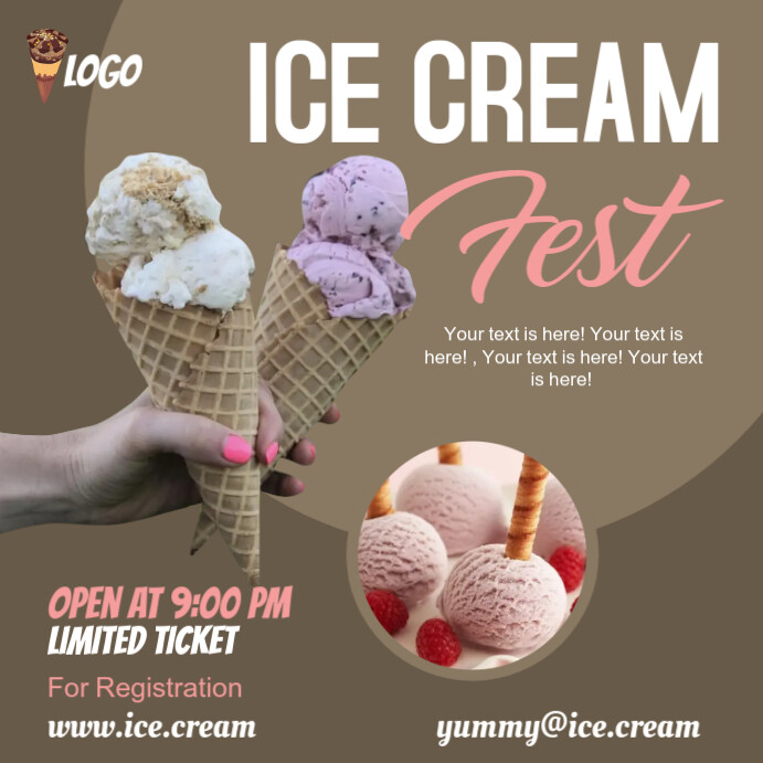 Copy of Ice Cream Instagram Post | PosterMyWall