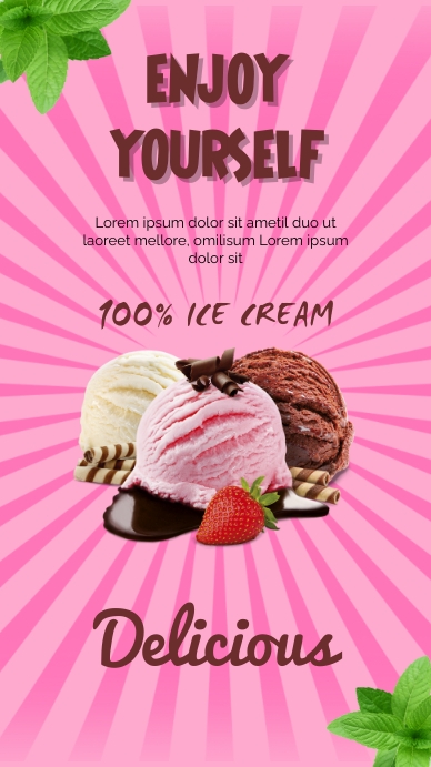 Ice Cream Instagram Story Template | PosterMyWall