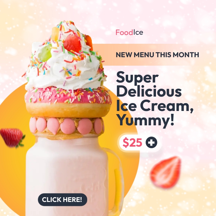 Ice Cream Instagram Template | PosterMyWall