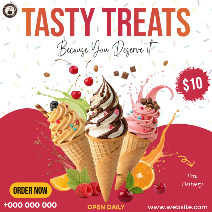 Ice Cream Menu Flyer Template | PosterMyWall