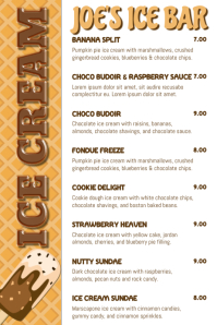 ice cream ,event, summer, menu Template | PosterMyWall