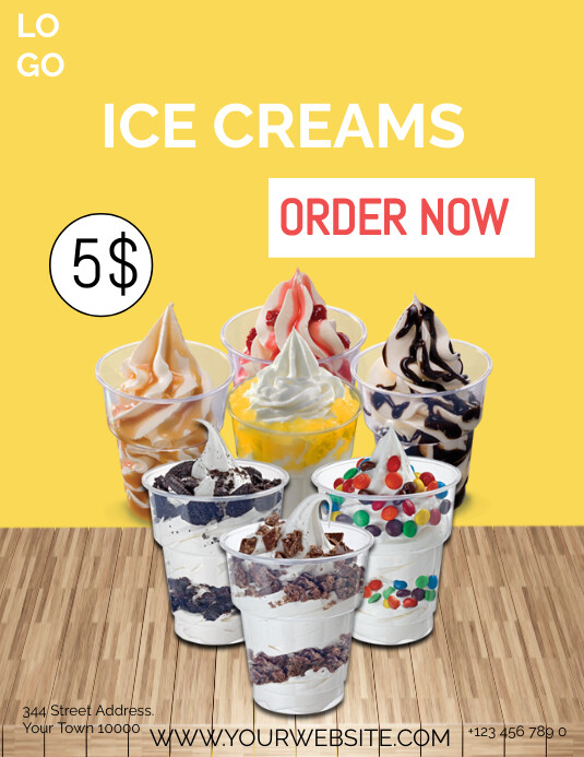 Ice Cream Menu Template Design Flyer (us Let | PosterMyWall