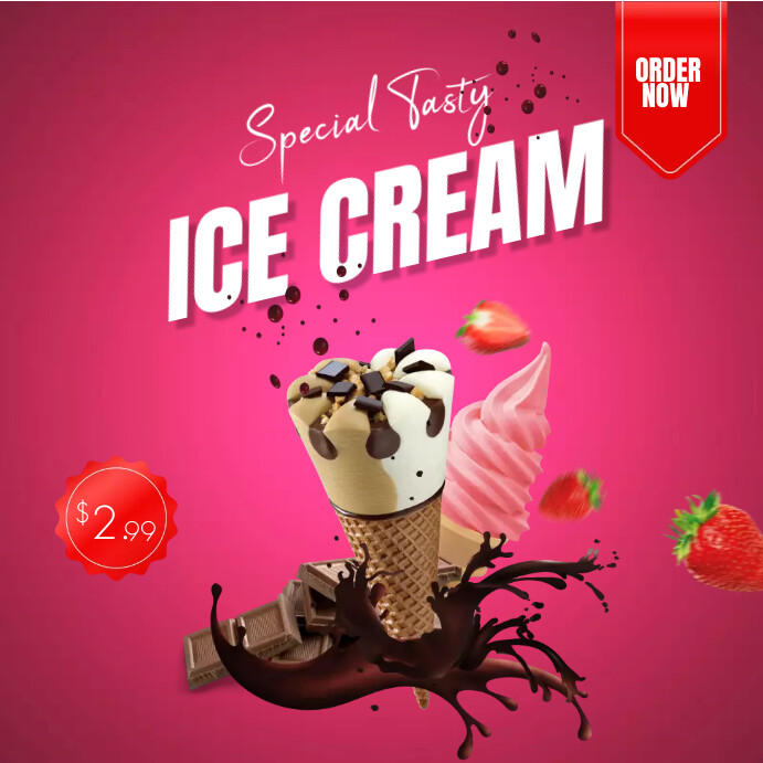ICE CREAM PALOUR DISCOUNT SALE Template | PosterMyWall