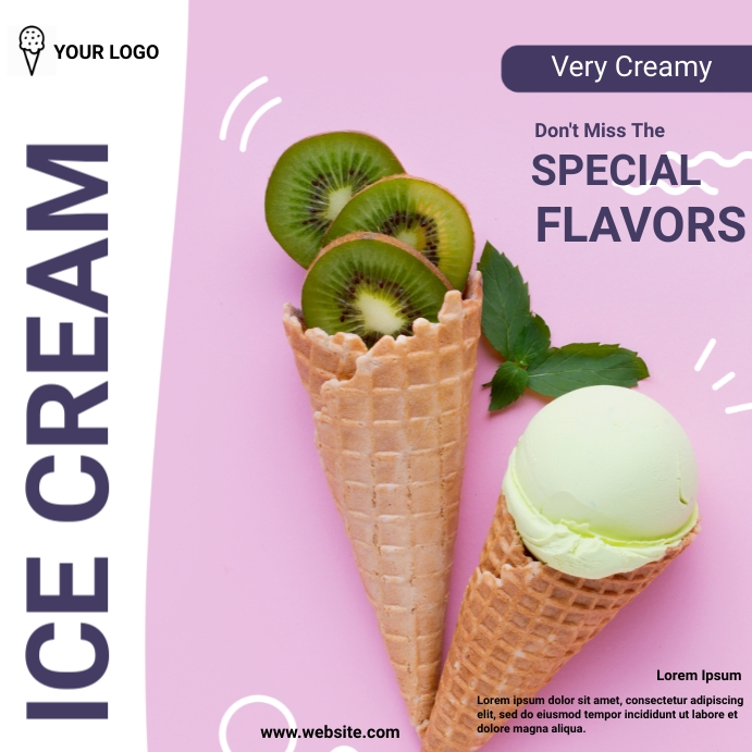 ICE CREAM PARTY BANNER TEMPLATE | PosterMyWall
