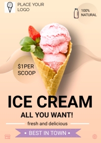 Ice Cream Party Poster Template | PosterMyWall