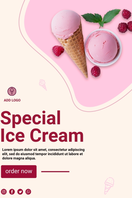 ICE CREAM PARTY POSTER TEMPLATE | PosterMyWall